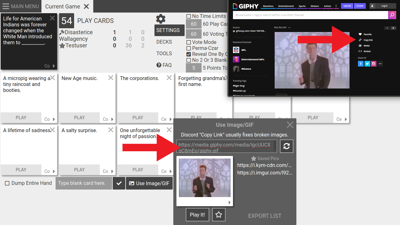 Make your own deck in Main Menu > Make Decks.